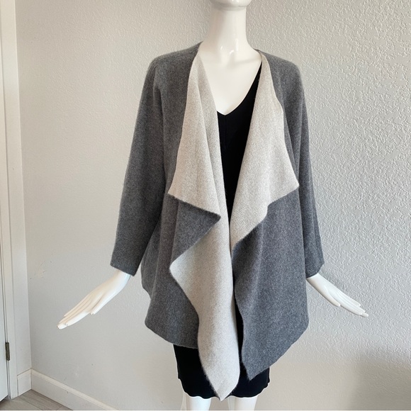 Club Monaco | Sweaters | Club Monaco Gray Draped Cashmere Wrap Sweater ...